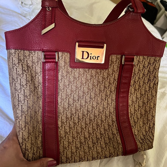 Dior | Bags | Vintage Dior Maroon Trotter Bag | Poshmark